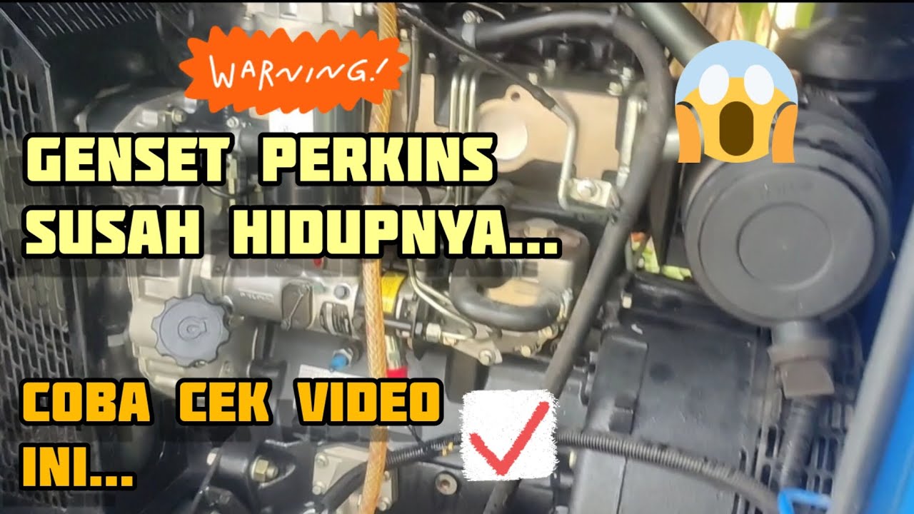 mesin genset perkins susah hidup - YouTube