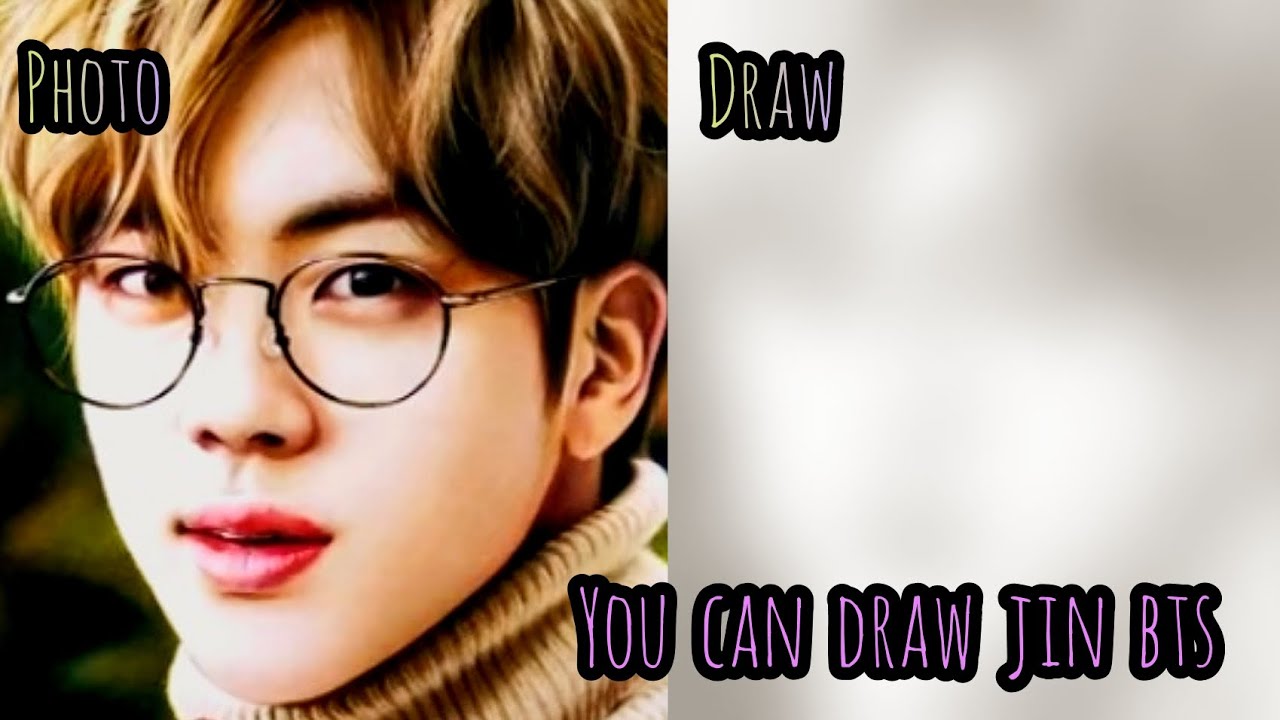 how to draw a face | jin bts - YouTube
