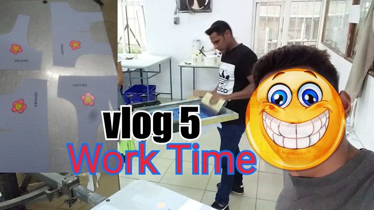 Screen Printing a 5 Color Spot Process Tee Shirt Job Vlog5(Humayan ...