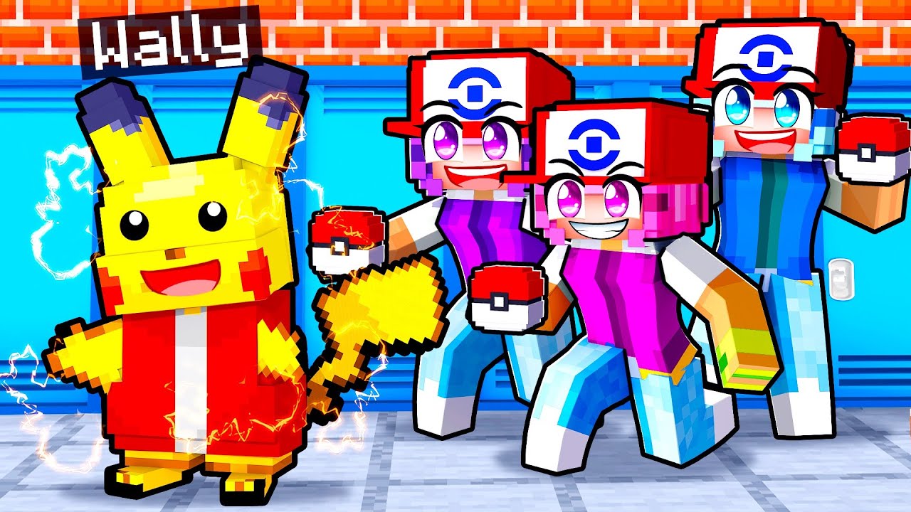Becoming PIKACHU at POKEMON School in Minecraft! - YouTube