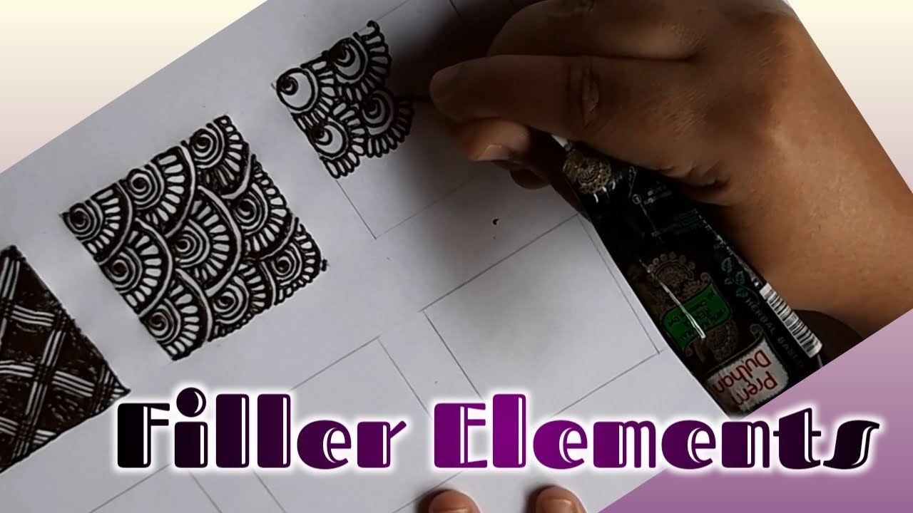 Filler Elements for Intricate Mehendi Design | Learn basic filling ...