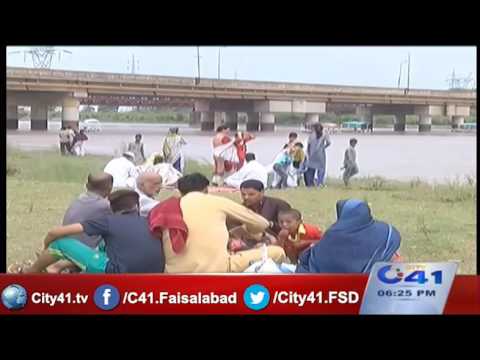 41 Report: Citizens of Jhang reached at the edge of Chenab due to pleasant weather
