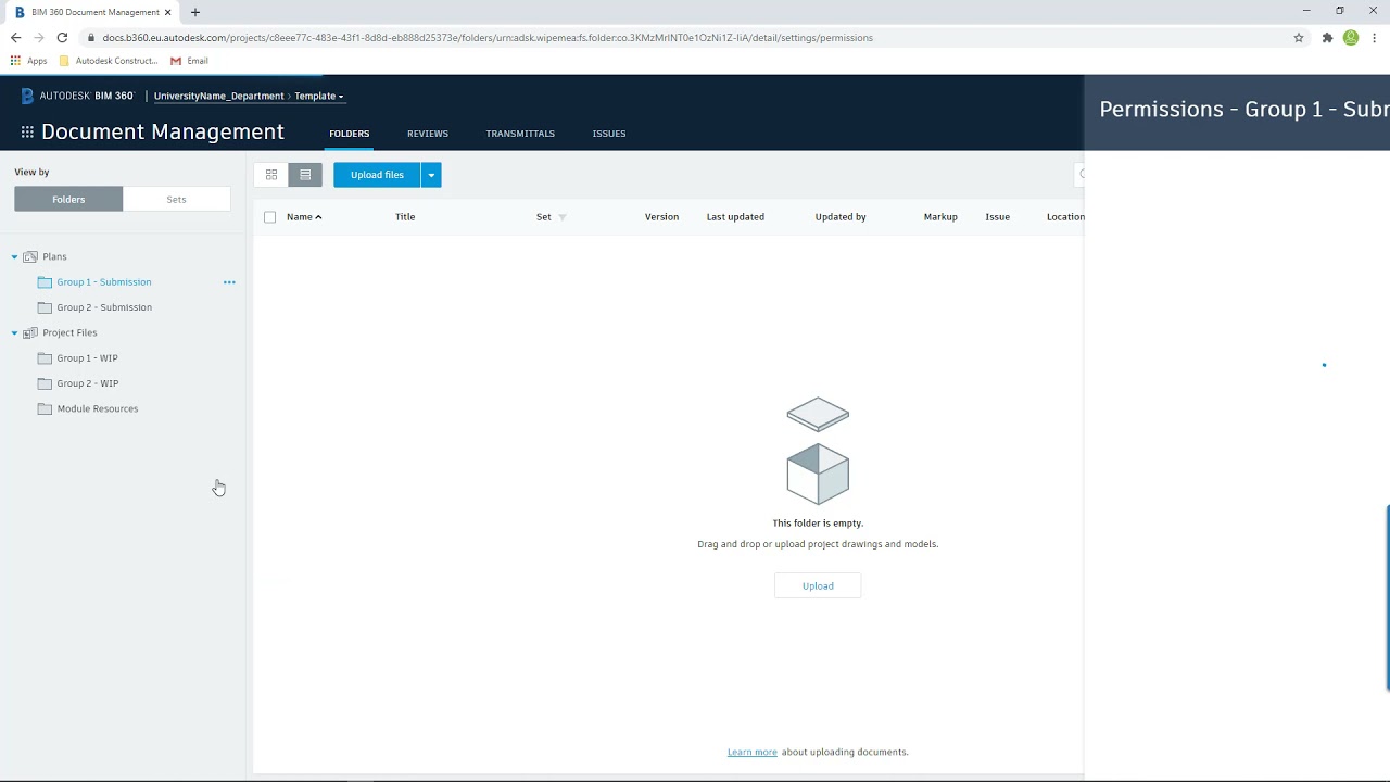 A BIM360 Docs 14 03 Creating BIM 360 Project Template Create new ...
