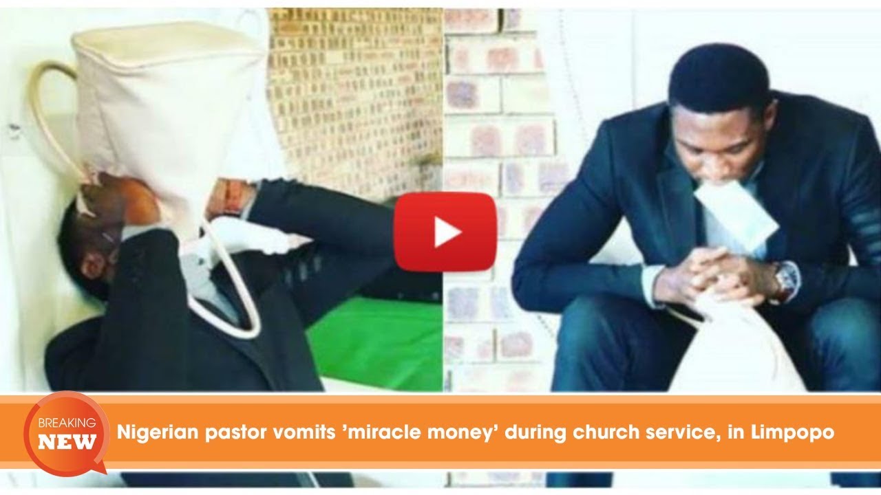 Hot new: Nigerian pastor vomits 'miracle money' during church service ...