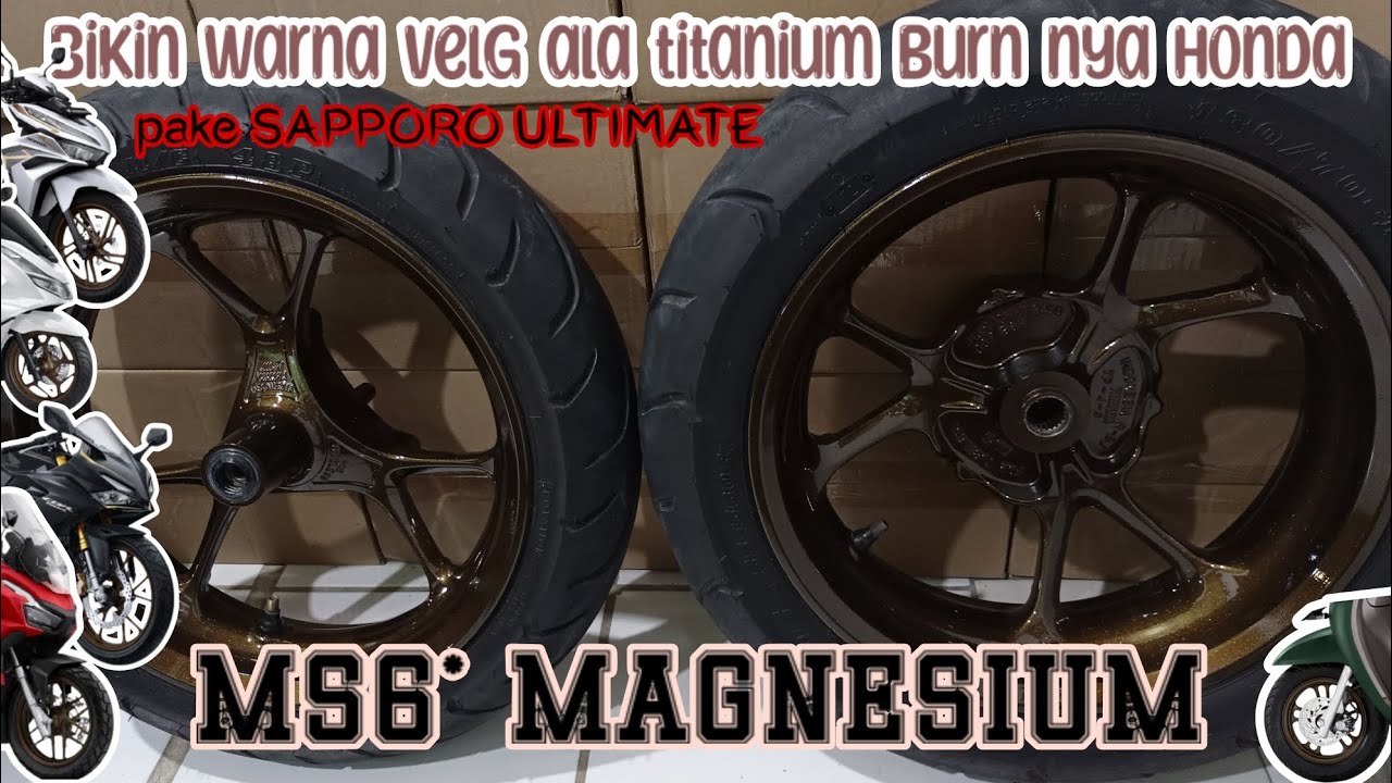 Bikin warna velg Honda titanium burn 2023 | Repaint velg new Nmax ...