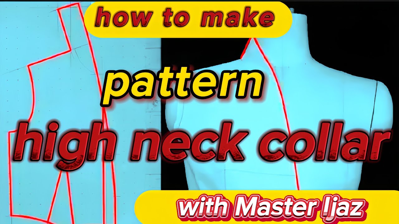 how to make high neck collar #fashion #art #cutting #pattern - YouTube