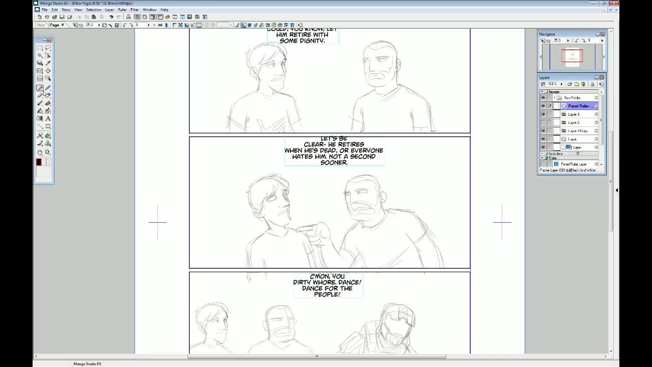 Comic Work: Cutting Panels - YouTube