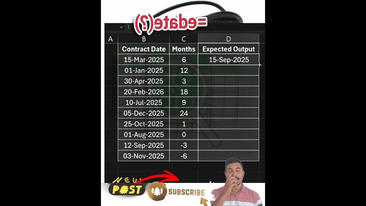 Excel EDATE Formula 🔥 Date Calculation Made Easy 💡 | Advance Excel Trick 2025 📊 #ExcelTips # ...
