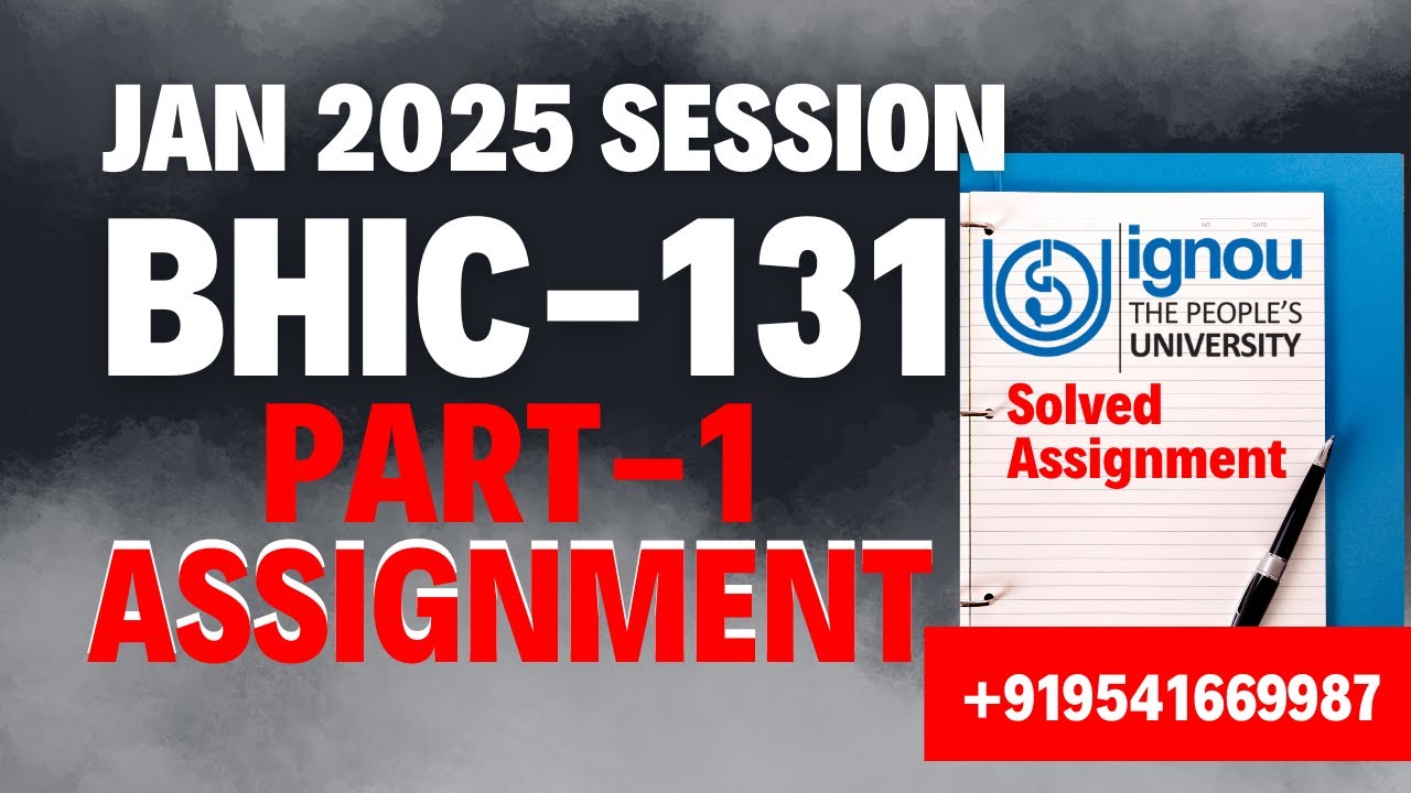 bhic 131 solved assignment 2025 hindi | ignou bhic-131 assignment ...