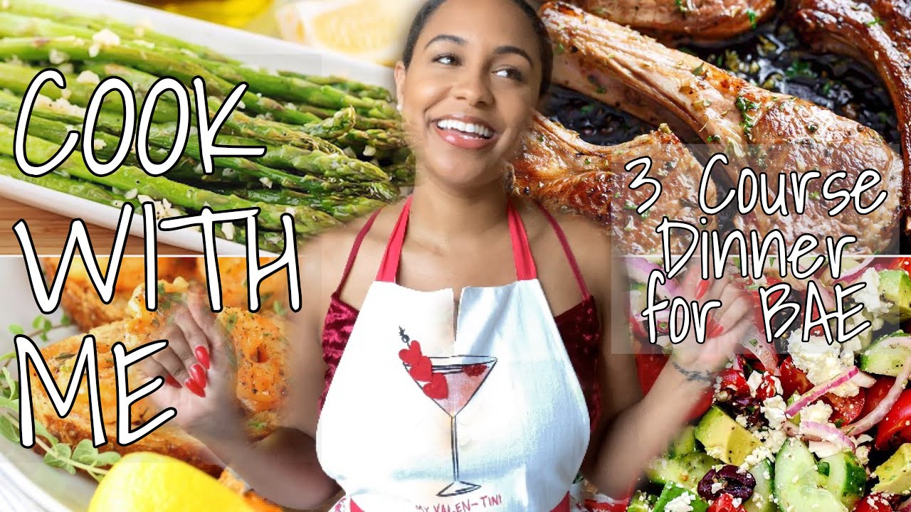 COOK WITH ME | 3 Course VALENTINES DAY Dinner for BAE - YouTube