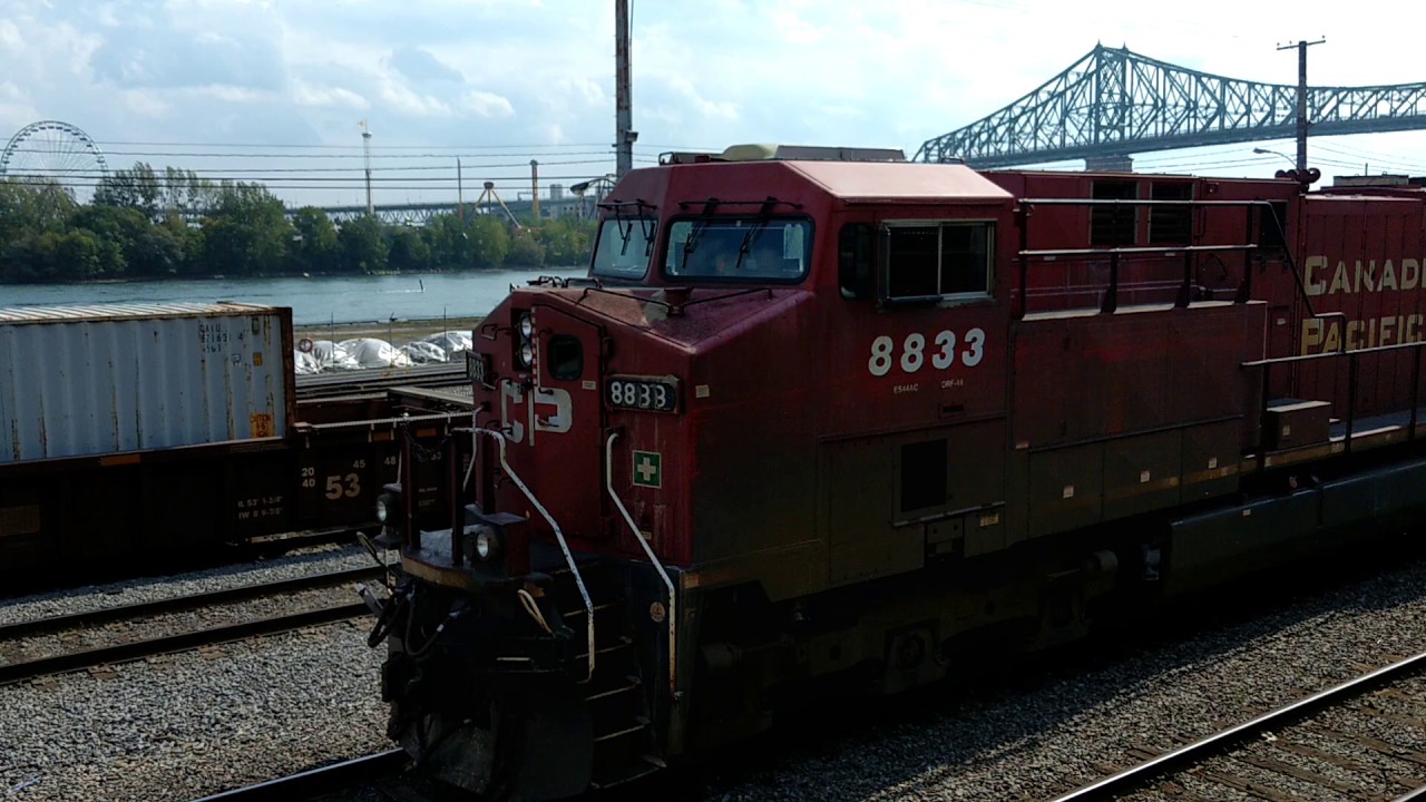 TRAINS CP GEVO Engine Switching Port of Montreal Intermodal Yard - YouTube