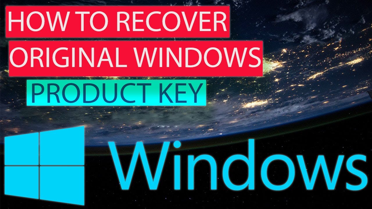 How To Recover Original Windows License Product Key - YouTube