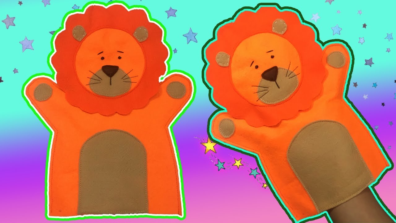 Títere de león - como hacer un títere de león para mano - títere de ...