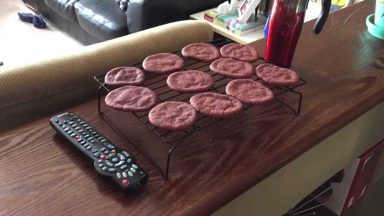 Jake waiting for mom's red velvet cookies - YouTube