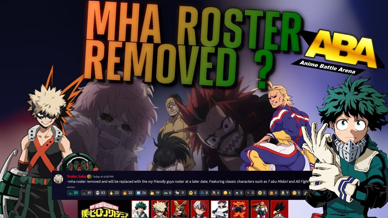 The MHA Roster Is Completely Gone?.. | Anime Battle Arena - YouTube