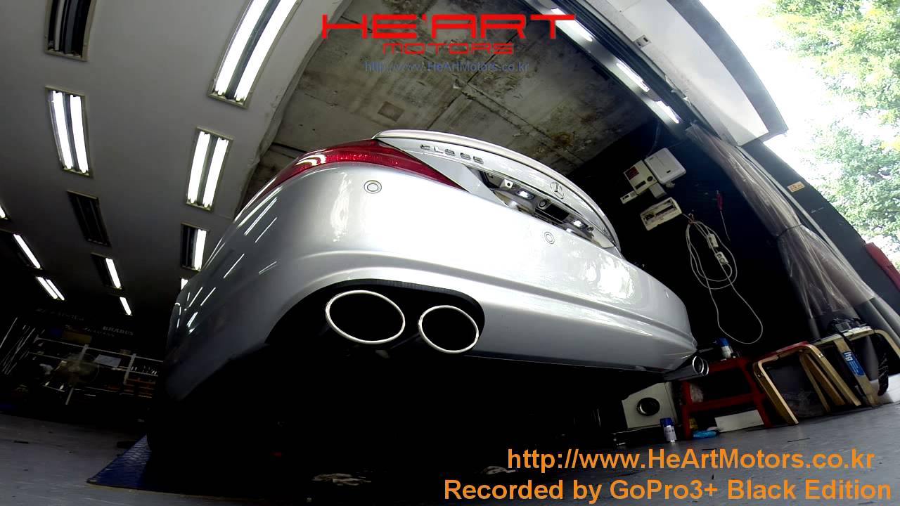W219 CLS350 HE'ART EXHAUST SYSTEM + X-pipe - YouTube