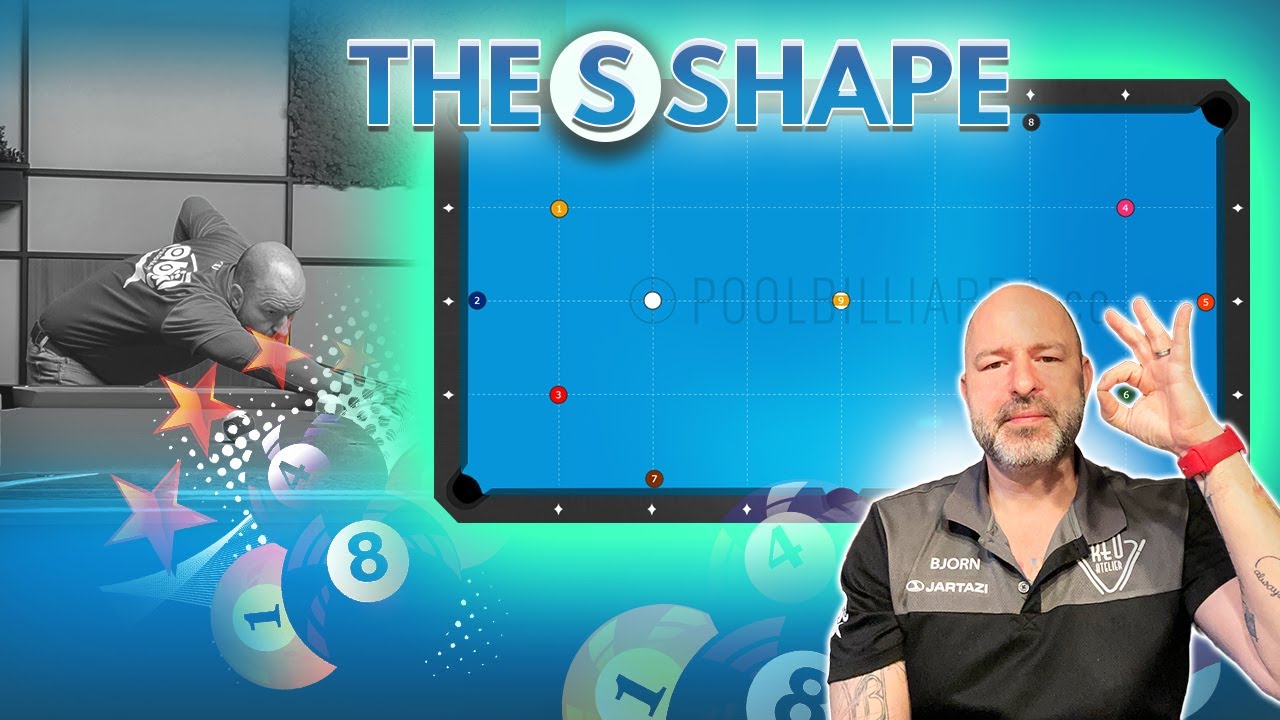 9 balls Across the Table (The "S" shape) - YouTube