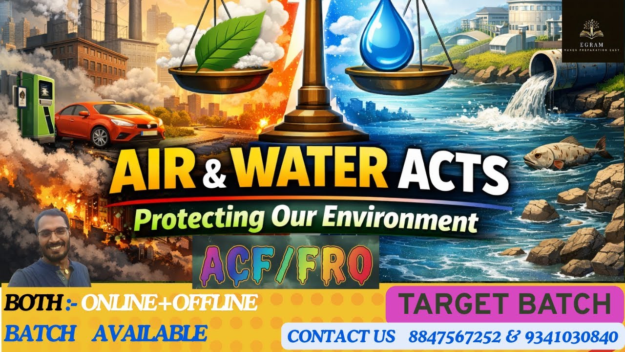 AIR AND WATER ACT || CL- 3 ||EVS ||FORESTRY||ACf||FRO||#forestry#upsc # ...