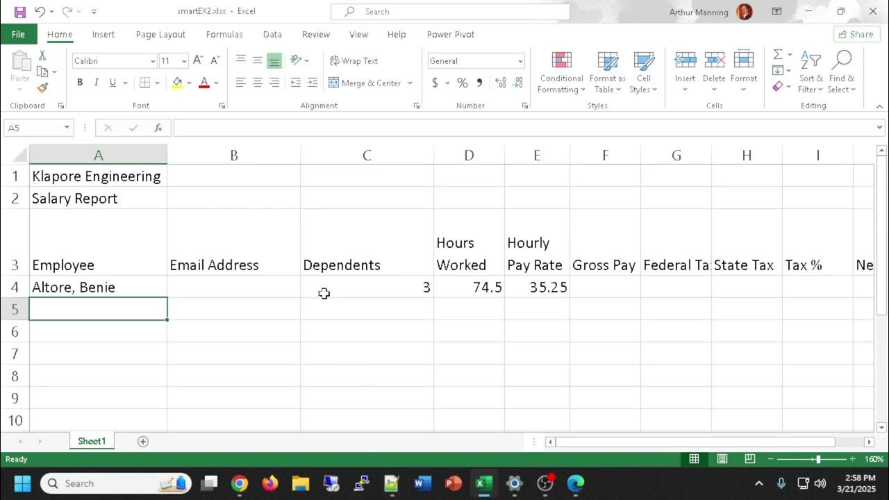 cs101 Excel Project 2 Part 1 - 2025 03 21 14 47 14 EX2 part1 - YouTube