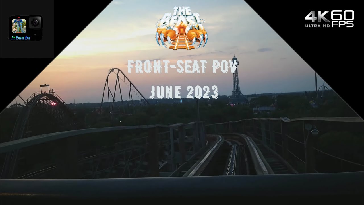 The Beast Front-Seat POV at sunset. (4K-60FPS) [Kings Island, Mason ...