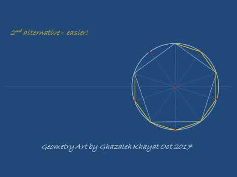Drawing a decagon using a pentagon - YouTube
