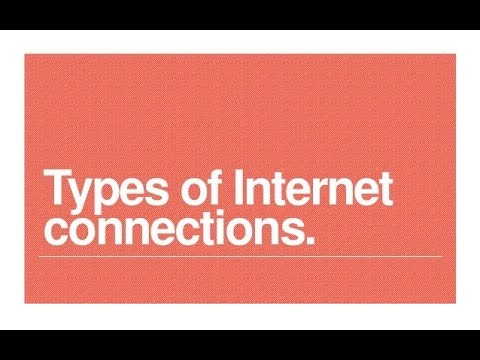 Types of Internet Connections - YouTube