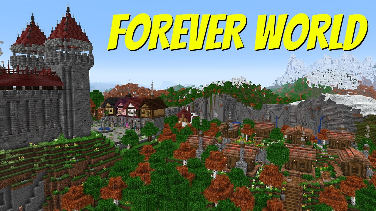 I FINISHED MY BASE in my Minecraft FOREVER WORLD! - YouTube