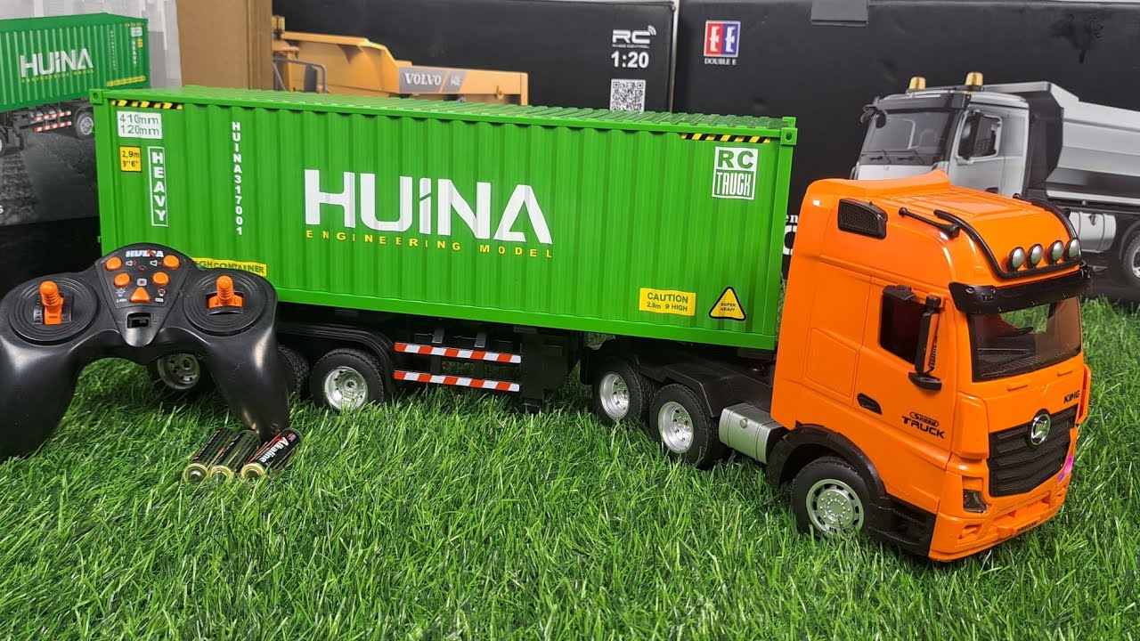 Unboxing Mobil Mainan RC Truck Container Huina Super Big - YouTube