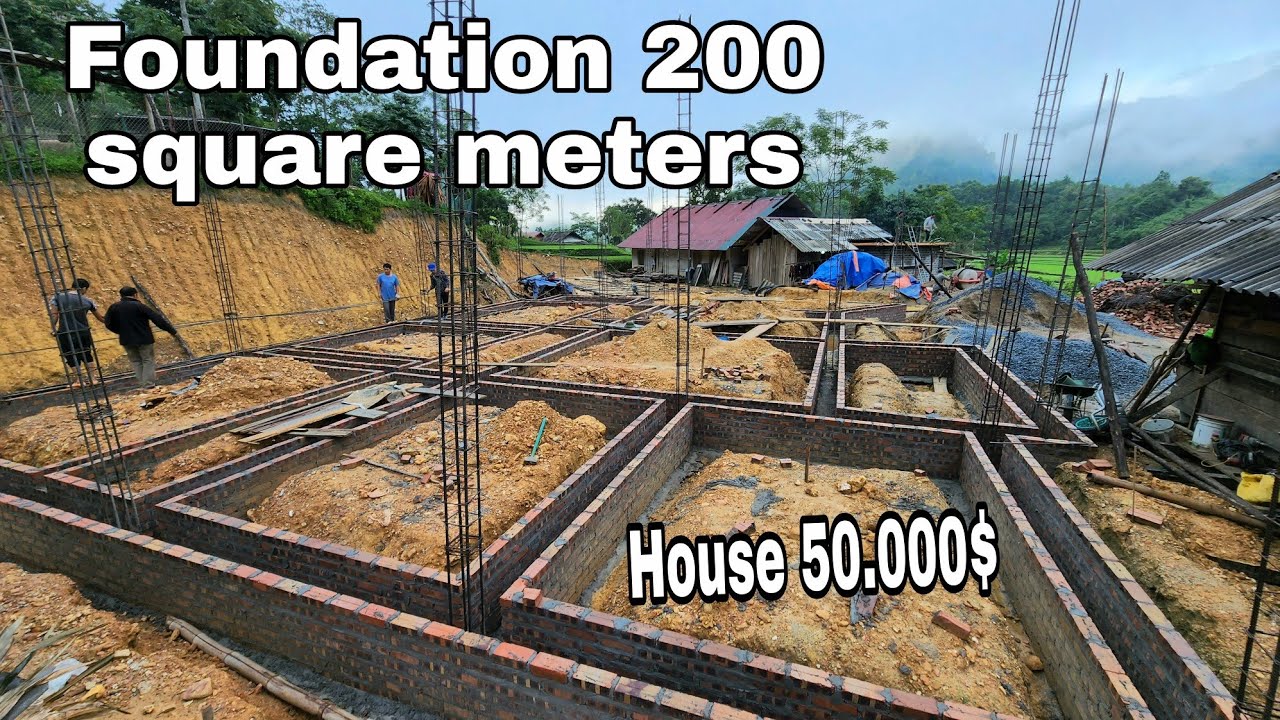 How To Construction Foundation 2022 - Iron Column / House 50.000$ - YouTube