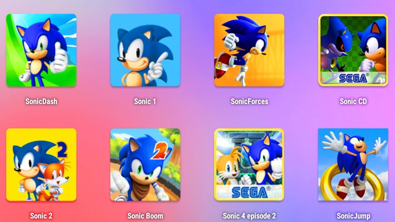 Sonic Mobile Game: Sonic Dash,Sonic 1+2+4 EP 2, Sonic Forces, Sonic ...