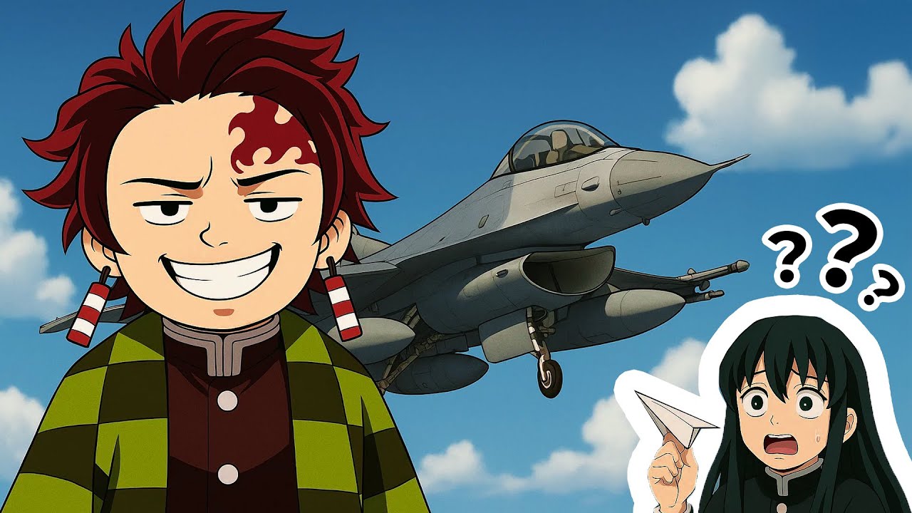 Tanjiro and Muichiro Paper Plane Battle [鬼滅の刃] Hashira Training | 炭治郎と無 ...