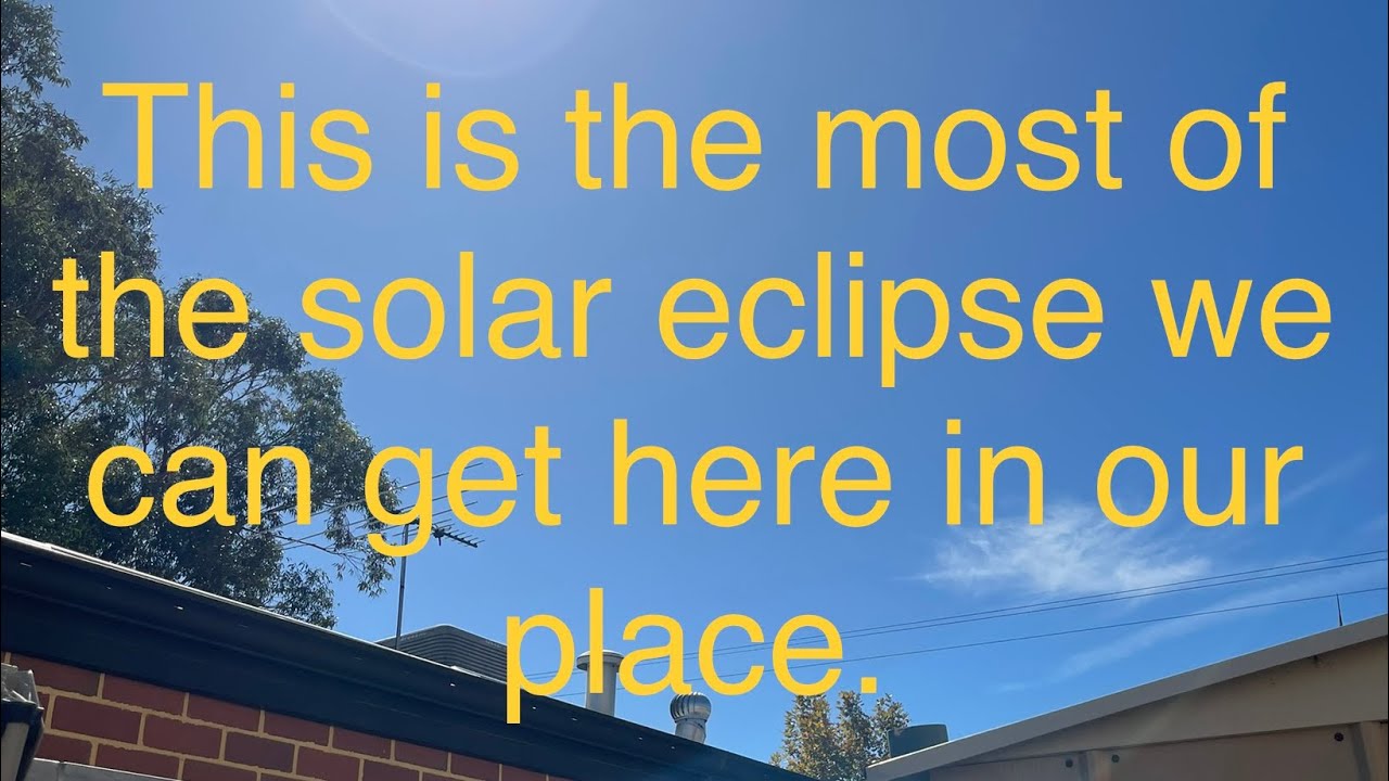 Solar Eclipse in Perth Western Australia #solareclipse - YouTube