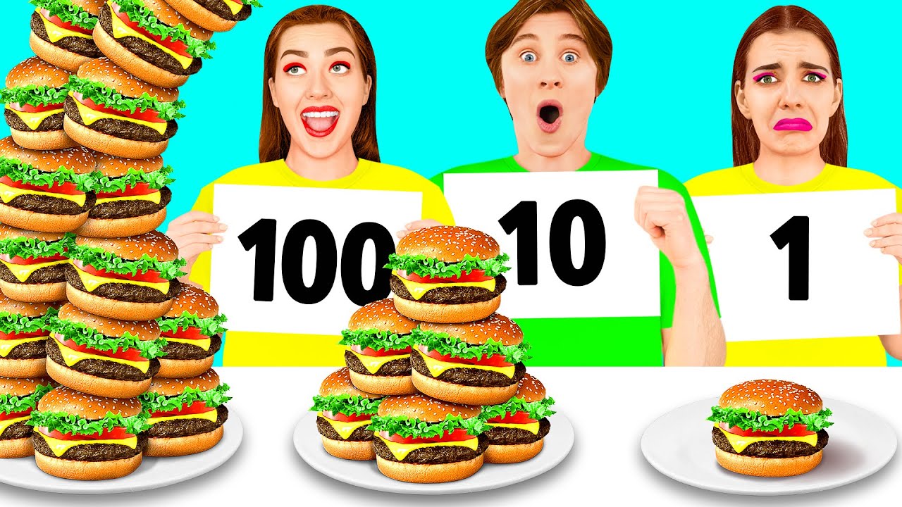 100 Layers of Food Challenge | Crazy Challenge by CRAFTooNS Challenge ...