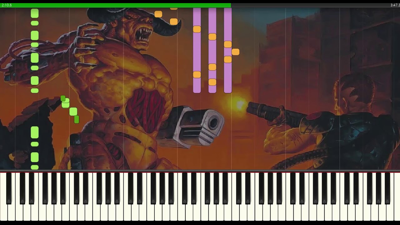 Doom II Map 01 Running From Evil (Synthesia) - YouTube