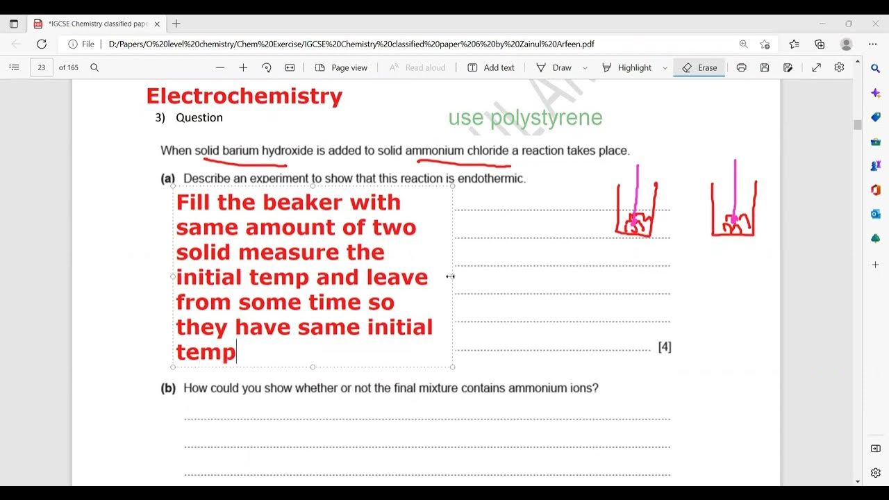 Chemical Energetics Question 3 Alternate to practicals IGCSE Chemistry - YouTube