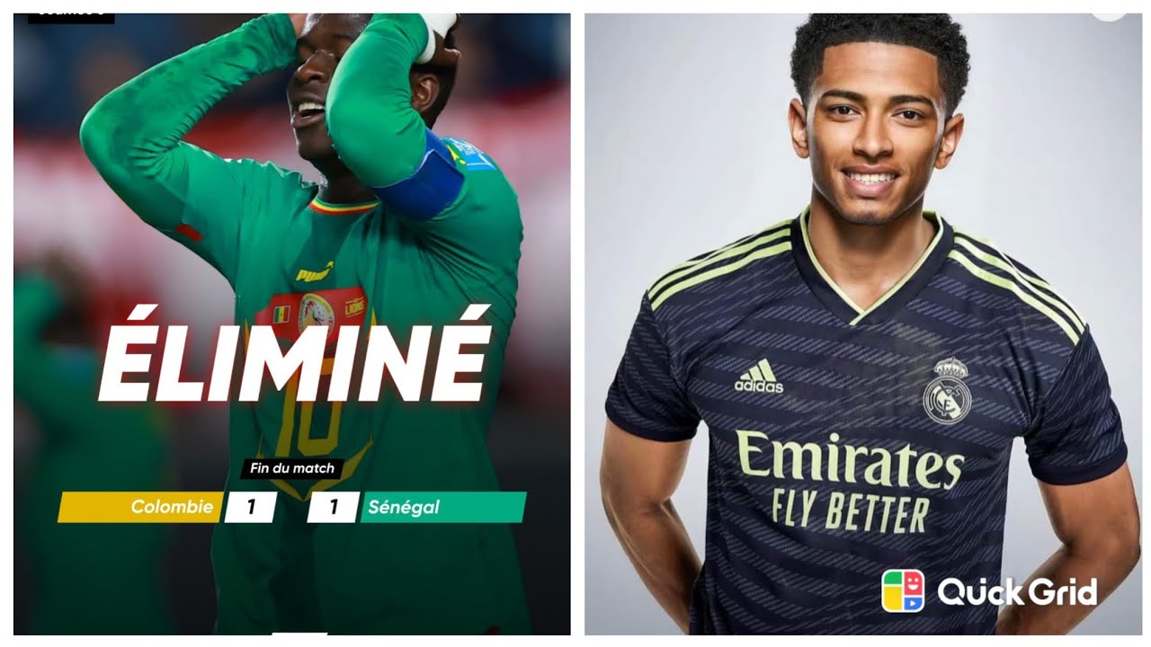 😱Le Sénégal éliminé! Samba Diallo méconnaissable! Bellingham au Real ...