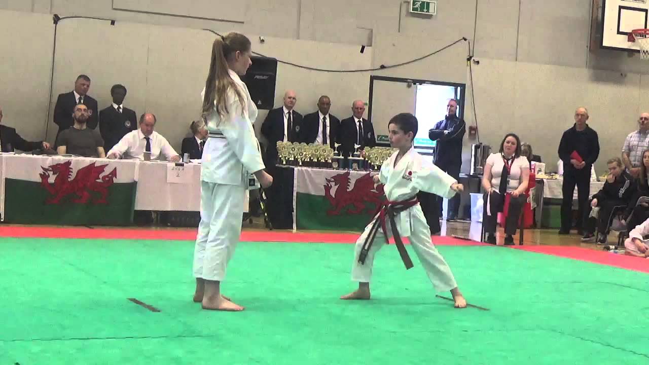Ruby Reed Chidrens Ippon Kumite Semi-Final 3rd Place vs Jakob Bruce ...