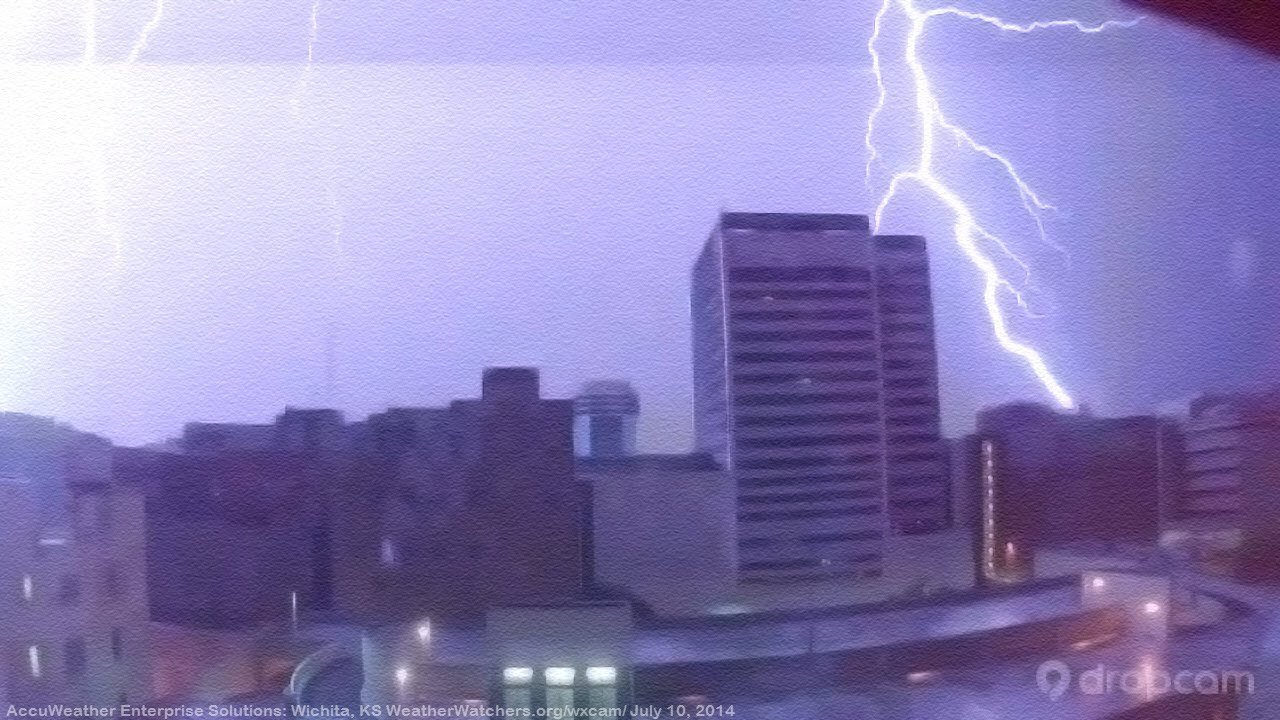 Lightning Storm on Wichita, KS Dropcam 7/10/2014 - YouTube