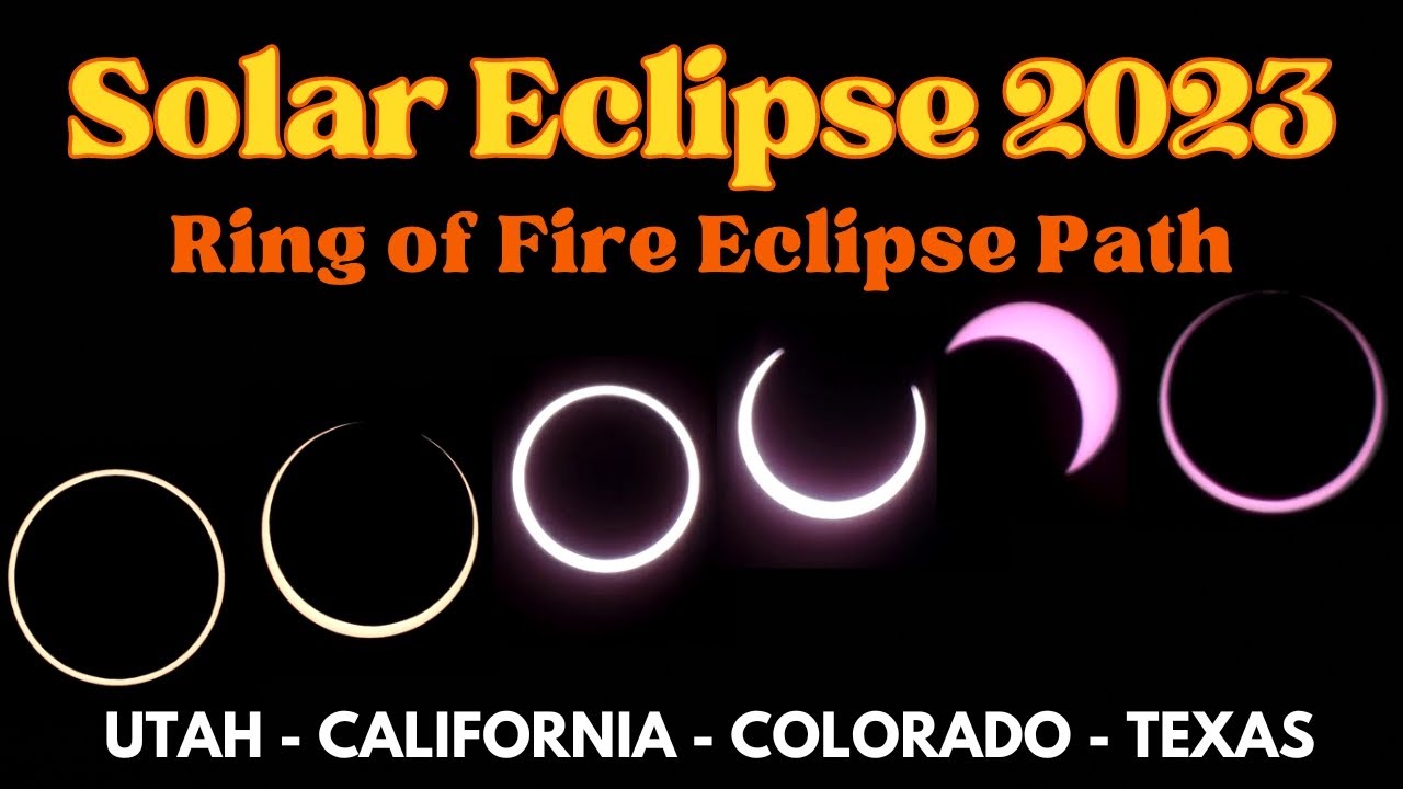 Solar Eclipse 2023 Path Along Utah Colorado Texas | Ring of Fire Solar ...