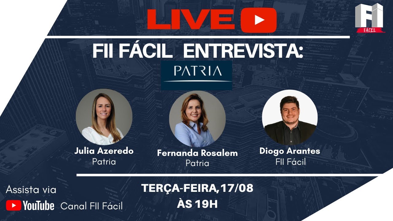 Fundos Imobiliários: LIVE com Fernanda Rosalem e Julia Azeredo do Patria - PATC11 - YouTube