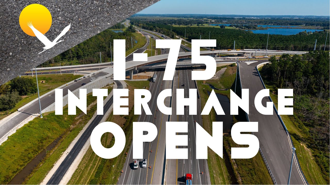 New Interchange at I-75 & Overpass Road Opens in Pasco County - YouTube