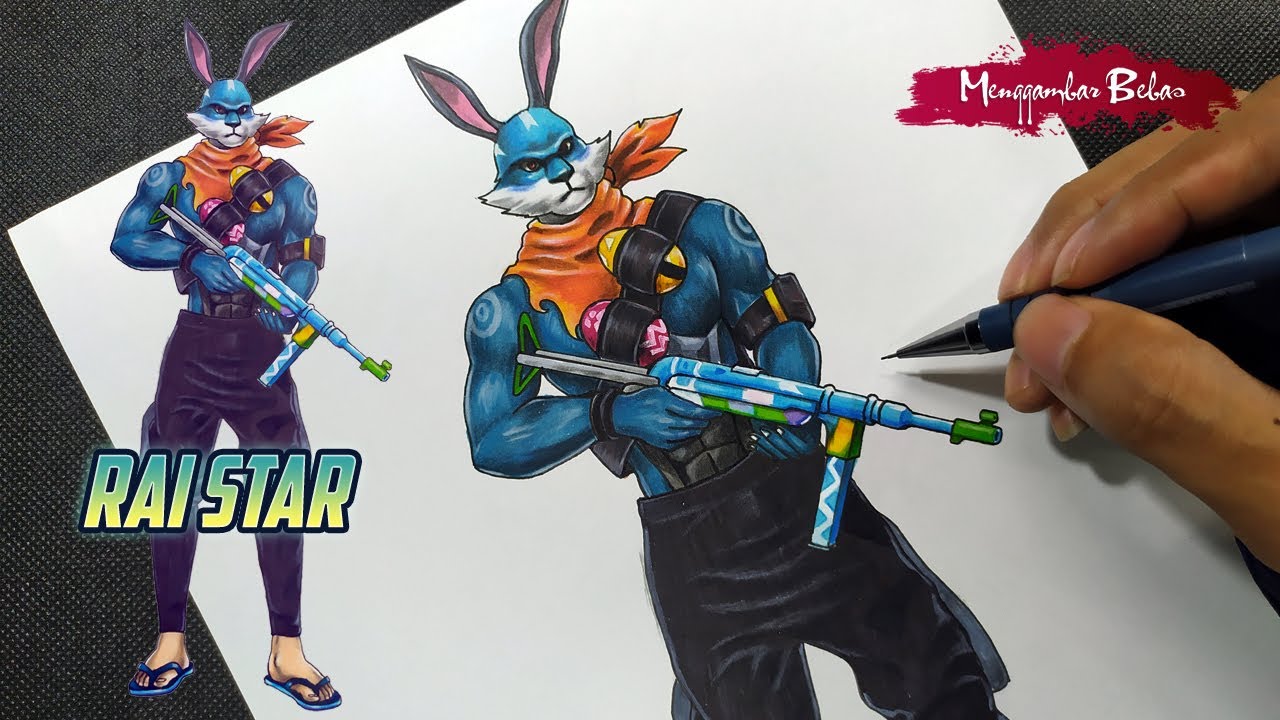 Drawing Raistar 🇮🇳 - Gambar Free Fire - YouTube