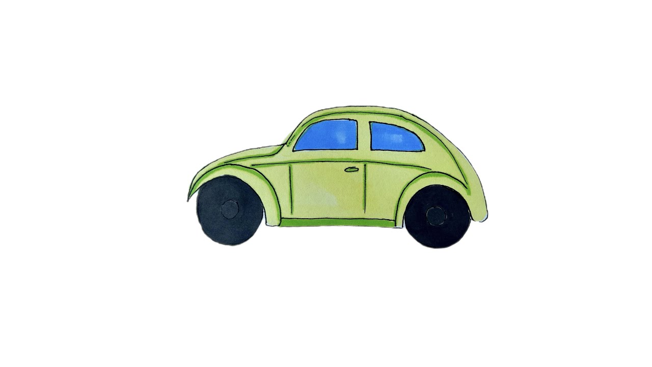 How to Draw a VW Beetle - Simple and Fun Drawing for Beginners - YouTube
