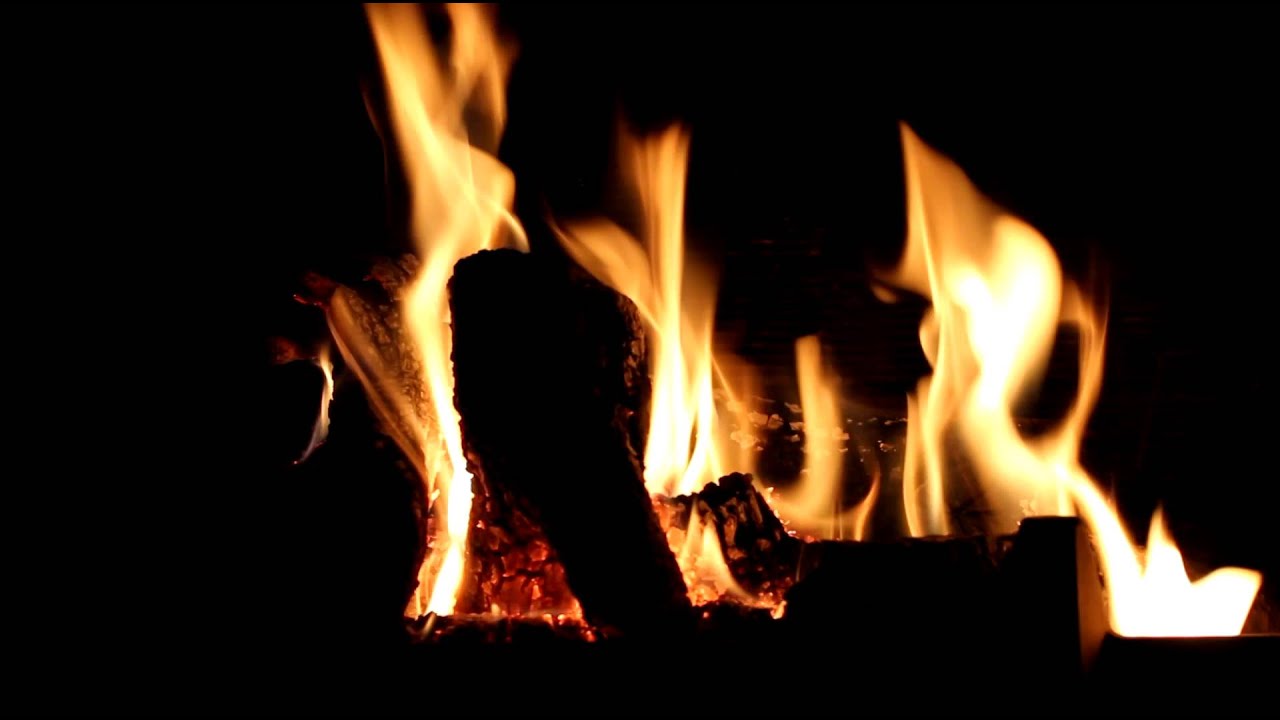 Burning Logs in Fireplace in HD - YouTube