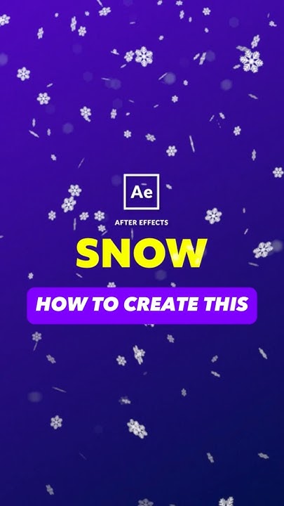 Snow Particles Tutorial in After Effects | Snow Particles Loop Animation - YouTube