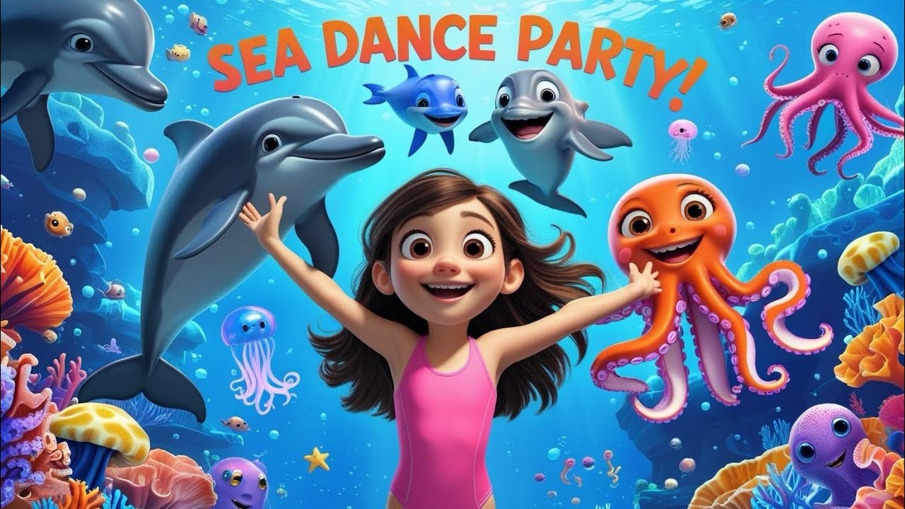 Under the Sea Dance Party! 🐬🌊 Fun Ocean Animals Song for Kids | Sing ...