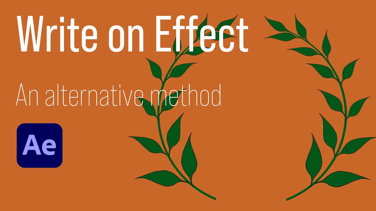 After Effects tutorial: Write On Effect - using Alpha Matt + Paint ...