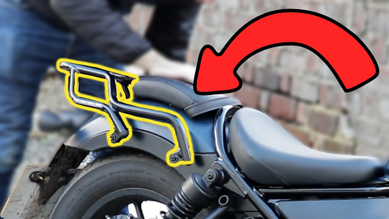 Installing a GIVI rack on Honda Rebel 500 | SR1160 - YouTube