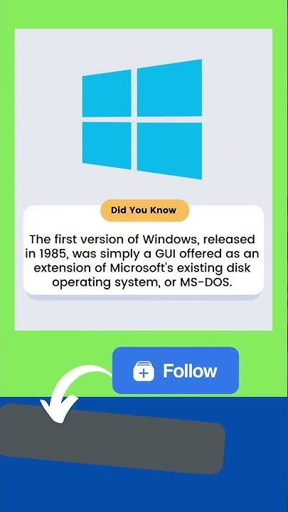 Did you know that Windows 1.0 was the first graphical user interface ...