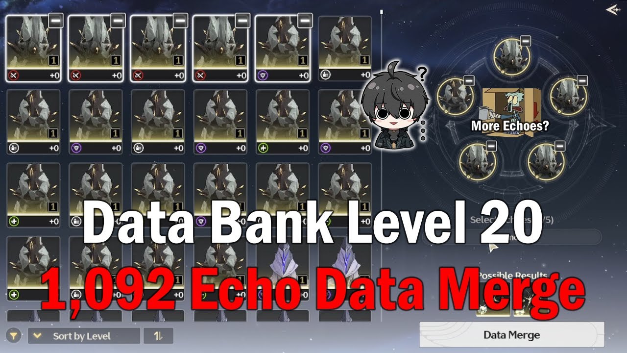 Wuthering Waves UL40 (Data Bank Lv20) 1,092 Echo Data Merge - YouTube